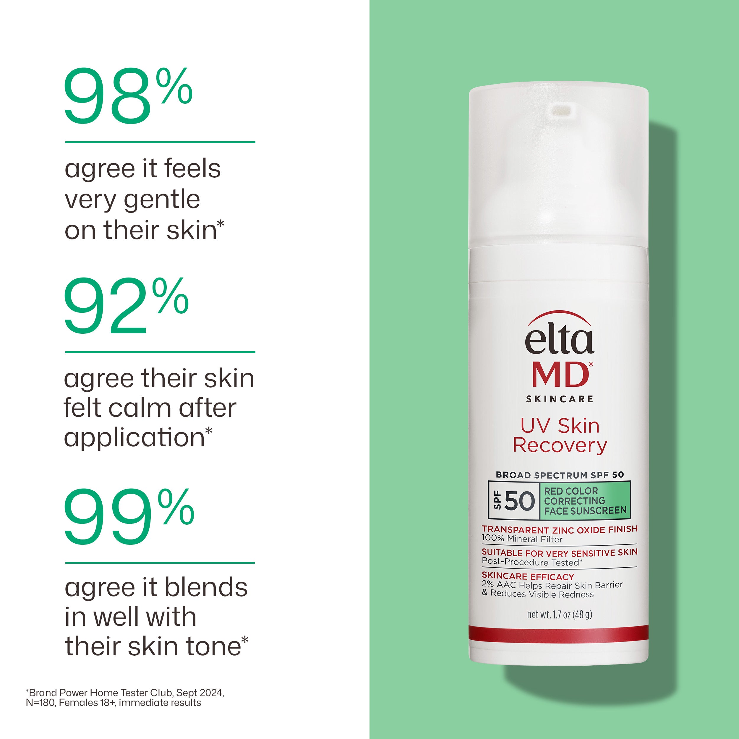 UV Skin Recovery Green Tinted Sunscreen SPF 50 | EltaMD®